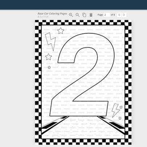 Editable Race Car Party Coloring Pages Two Fast Activity Pages Two Fast ...