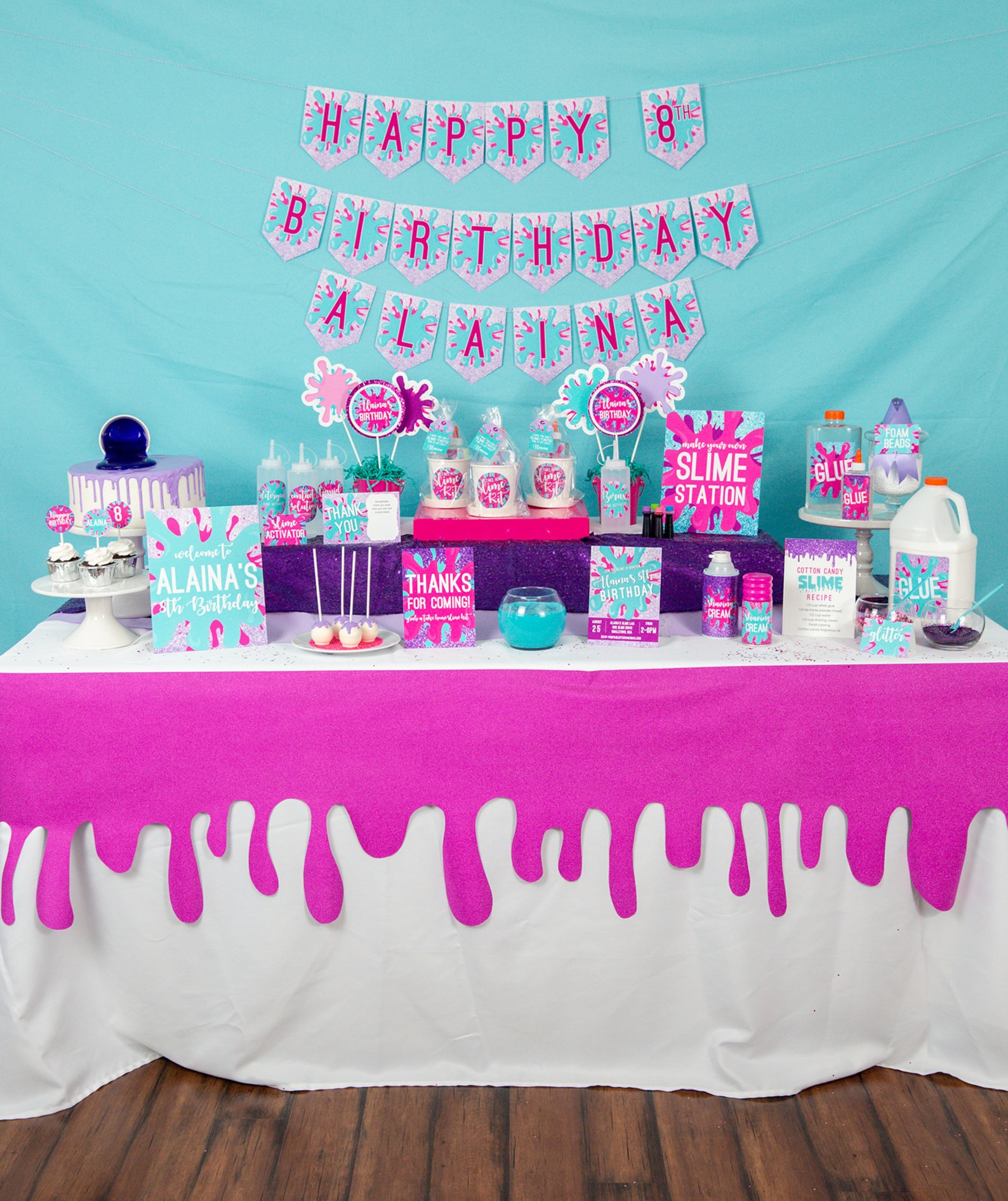 Slime Party Decorations - Instant Download Slime Birthday Party ...