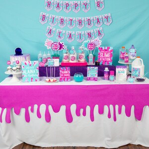 Slime Party Decorations - Instant Download Slime Birthday Party ...