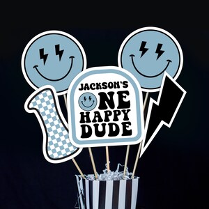 Editable Happy Dude Birthday Centerpieces, Happy Dude Table Decorations ...