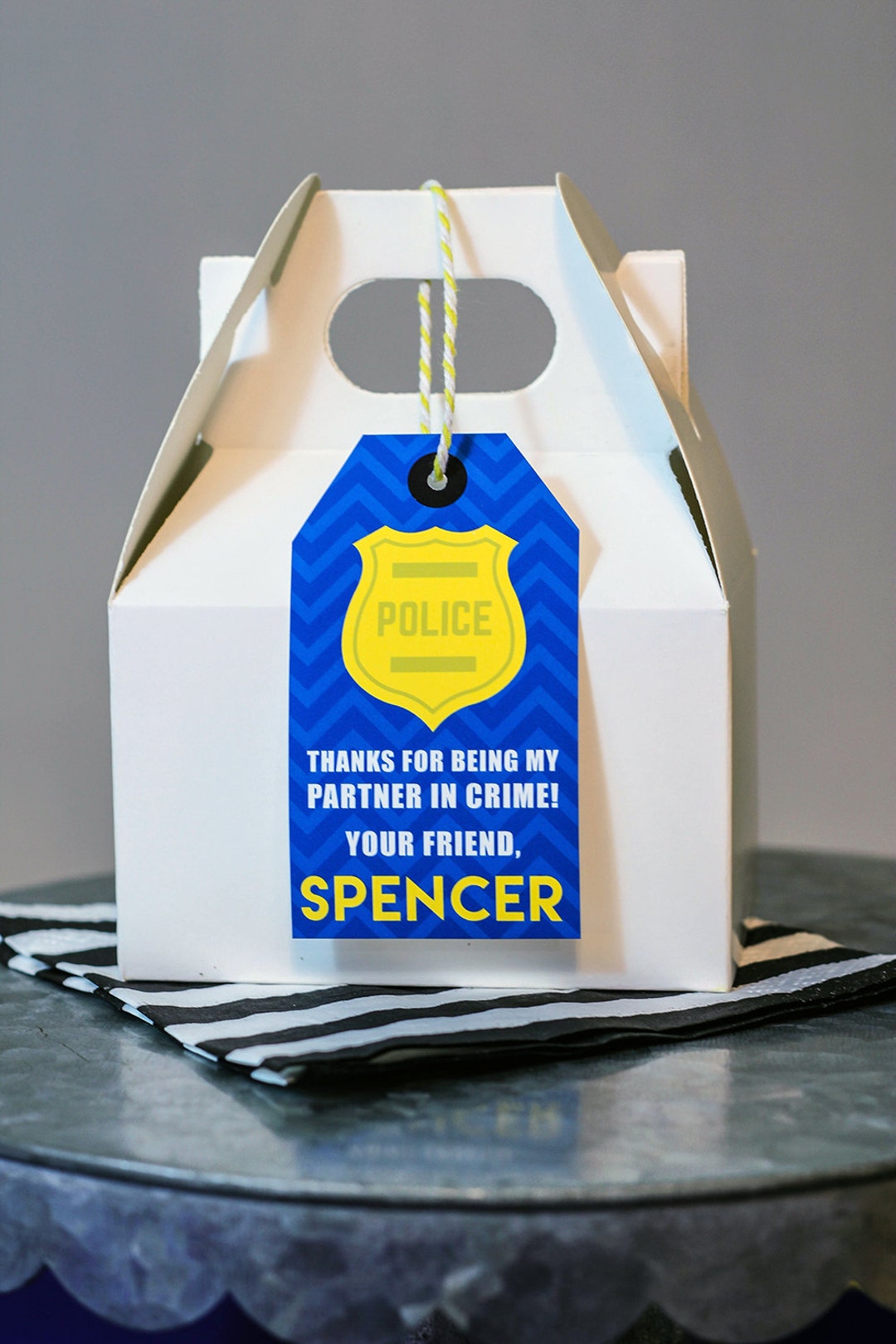 Police Badge Favor Tags Printable Policeman Party Favor Tags - Etsy