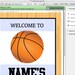 Basketball Party Welcome Sign Printable Basketball Party - Etsy