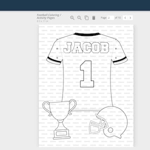 Editable Football Party Coloring Pages Football Activity Pages Football ...