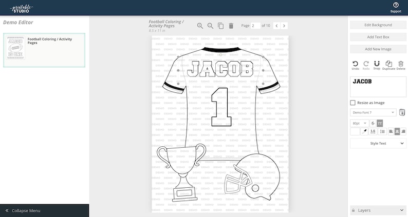 Editable Football Coloring Pages - Printable Football Games & Activity ...