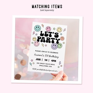 Editable Smiley Face Party Coloring Pages Smiley Face Activity Pages ...