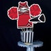 Cheerleading Centerpieces in Red - Printable Cheer Centerpieces - Red ...