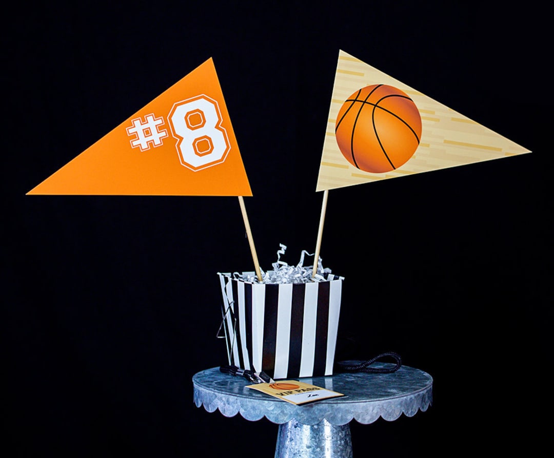 Basketball Party Centerpiece - Instant Download Basketball Party Table ...