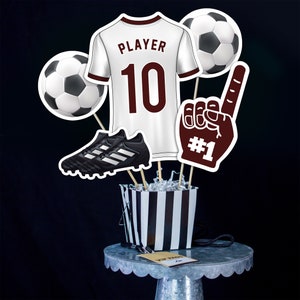 Soccer Centerpieces in Maroon Printable Football Centerpieces in Maroon ...