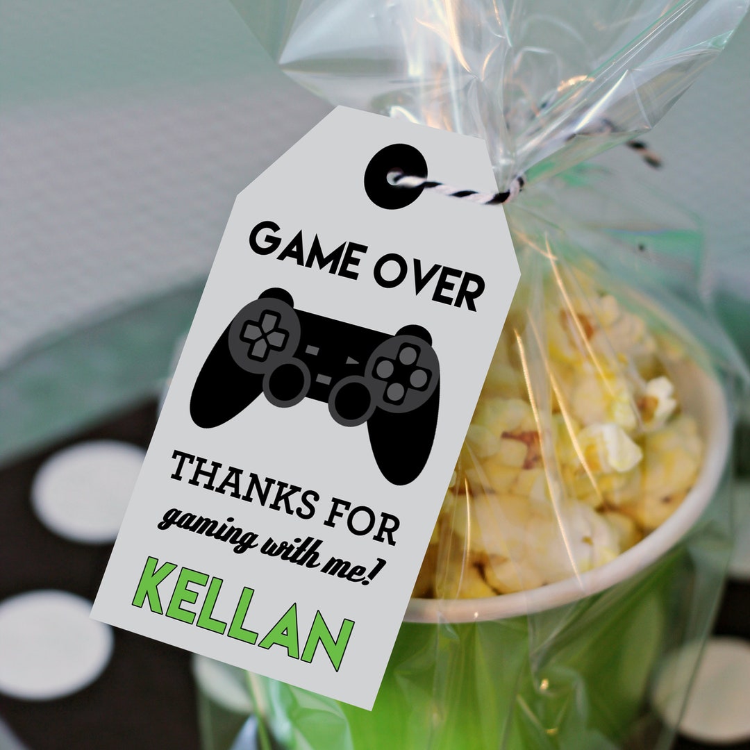 Editable Video Game Thank You Tag With Black Controller - Printable ...