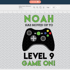 Video Game Party Sign, Instant Download X-large Video Game Party ...