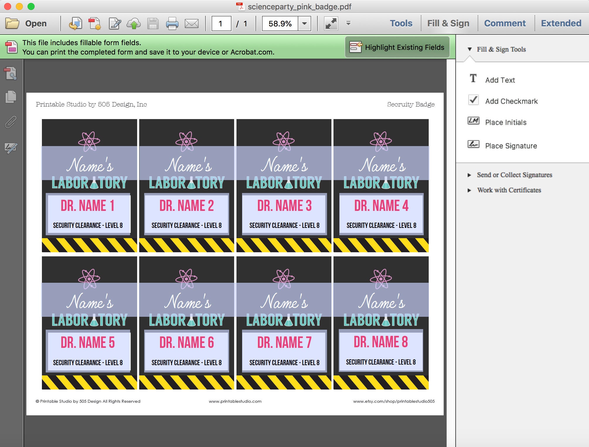 Science Party ID Badge Scientist Badge Science Lab Badge - Etsy Australia