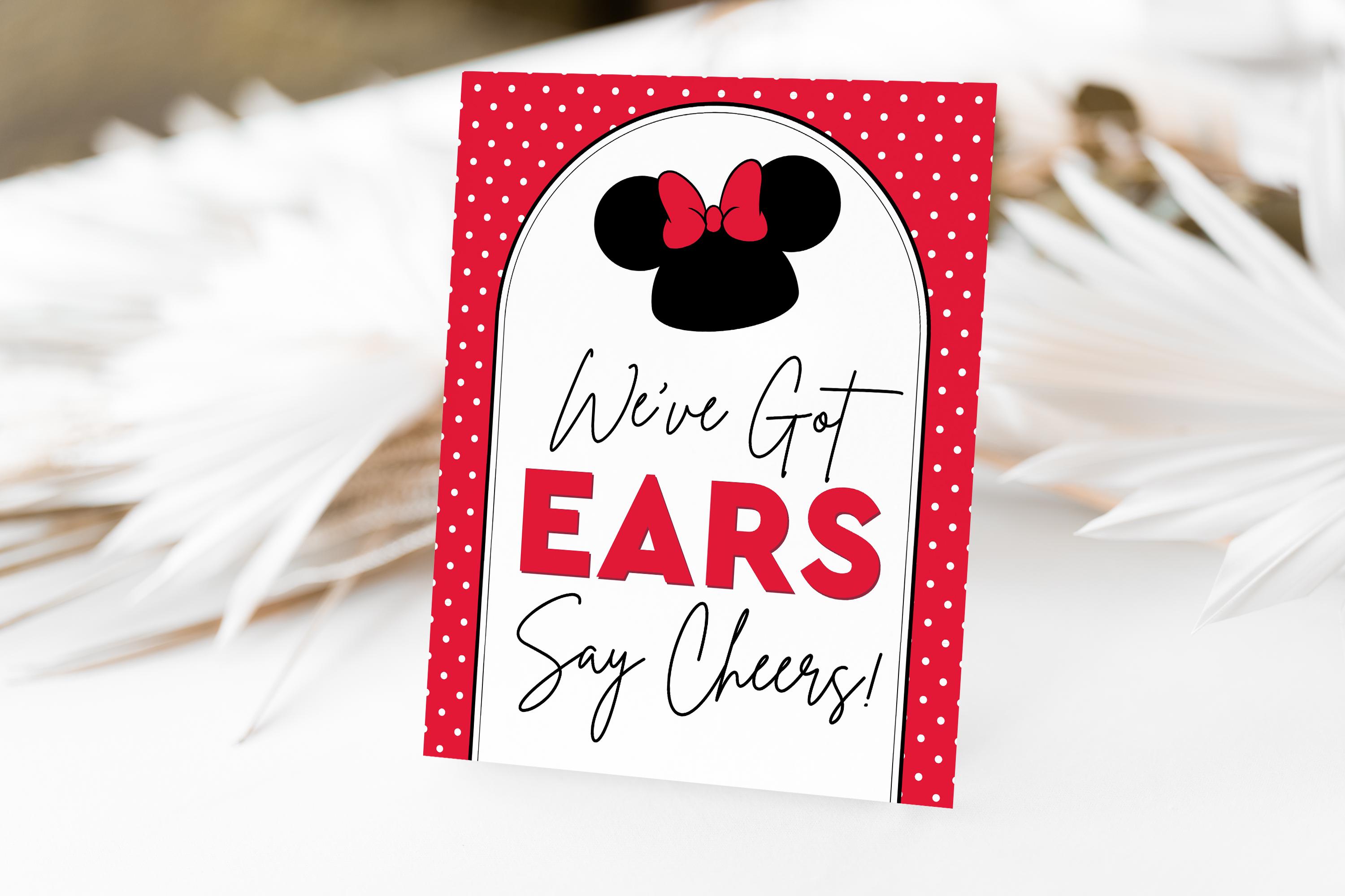 Editable Minnie Birthday Signs in Red Modern Minnie Mouse Party Signs ...