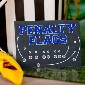 Editable Football Labels in Blue Printable Football Food Tent Football ...