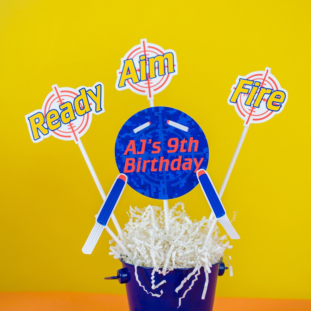 Foam Dart Party Centerpieces - Dart Centerpieces - Foam Dart Table ...