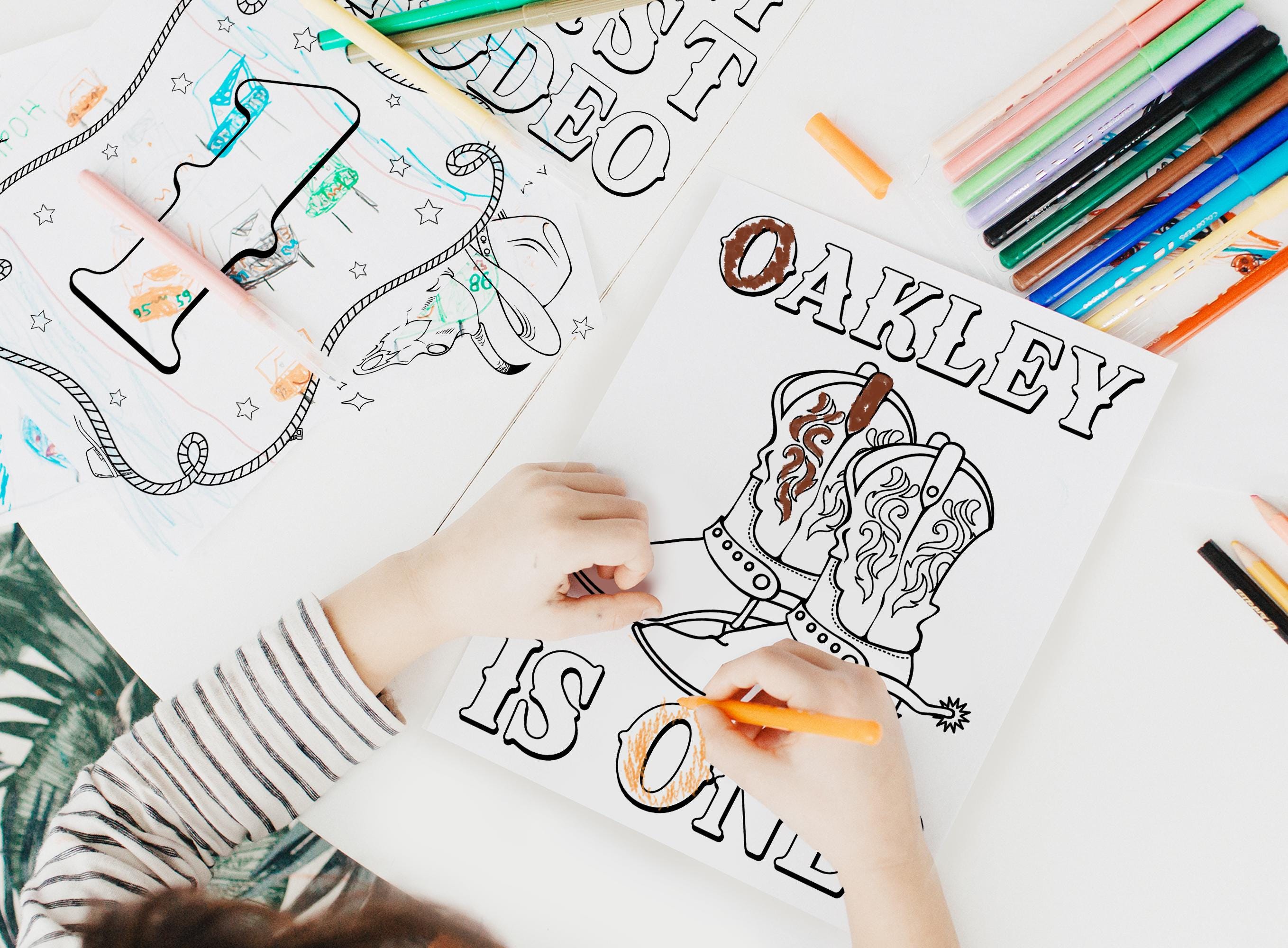 Cowboy Coloring & Activity Pages: Printable First Rodeo Birthday ...
