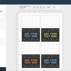 Science Party Food Labels in Blue - Science Buffet Table Signs ...