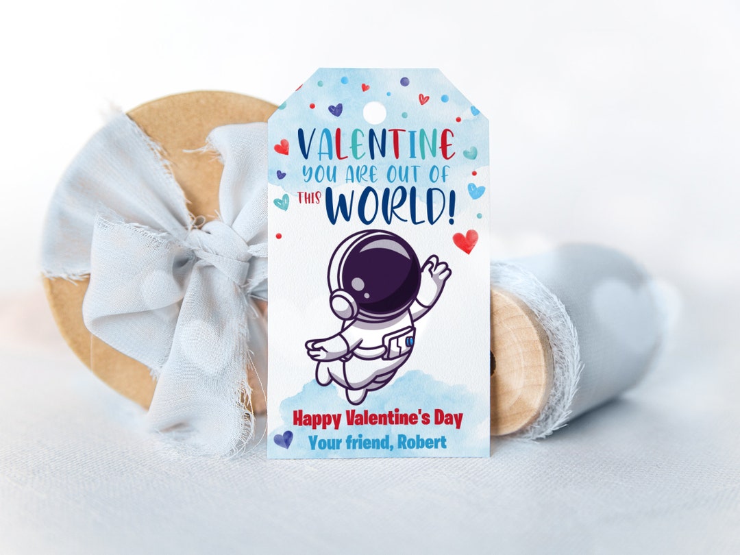 Valentines Astronaut Card You Are Out of This World Printable Valentine ...