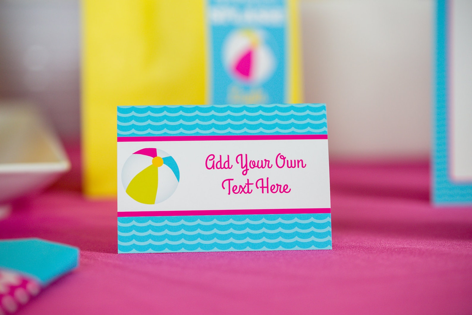 Pool Party Candy Table Labels INSTANT DOWNLOAD Pink Pool | Etsy