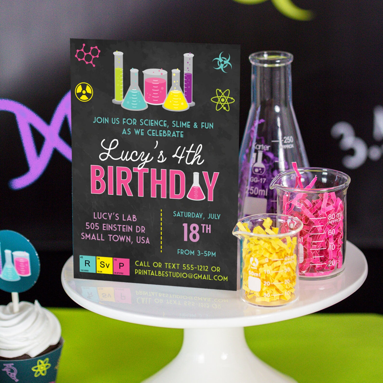 Science Invitation Printable Mad Science Birthday Party | Etsy