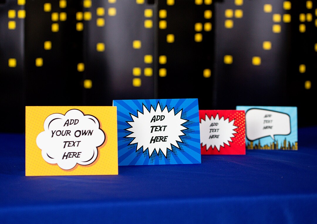 Superhero Party Food Labels Superhero Buffet Signs Instant Download ...