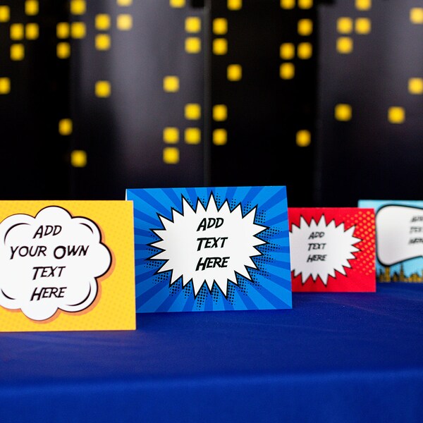 Superhero Food Labels - Etsy