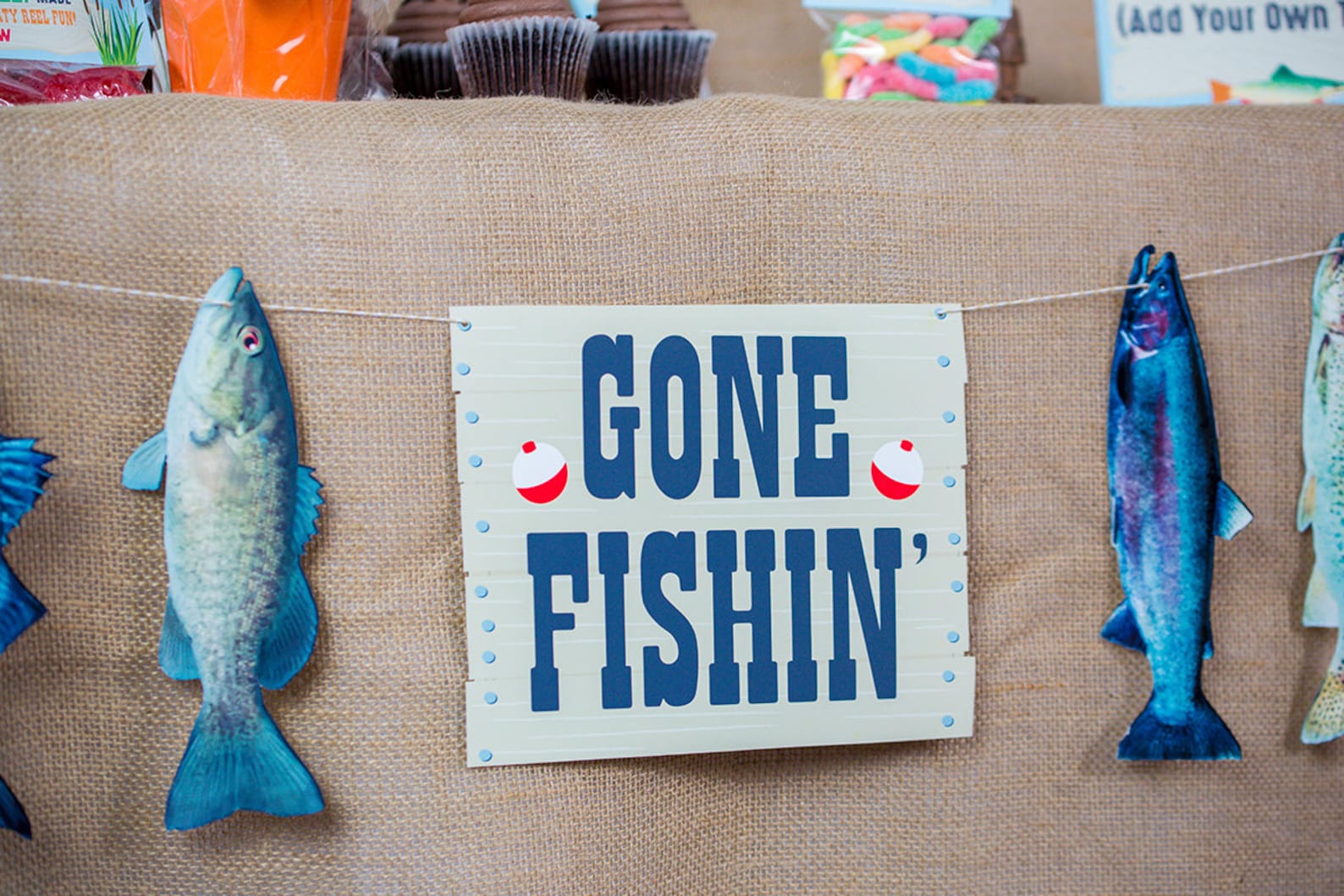 Gone Fishing Banner Instant Download Printable Fish Banner - Etsy