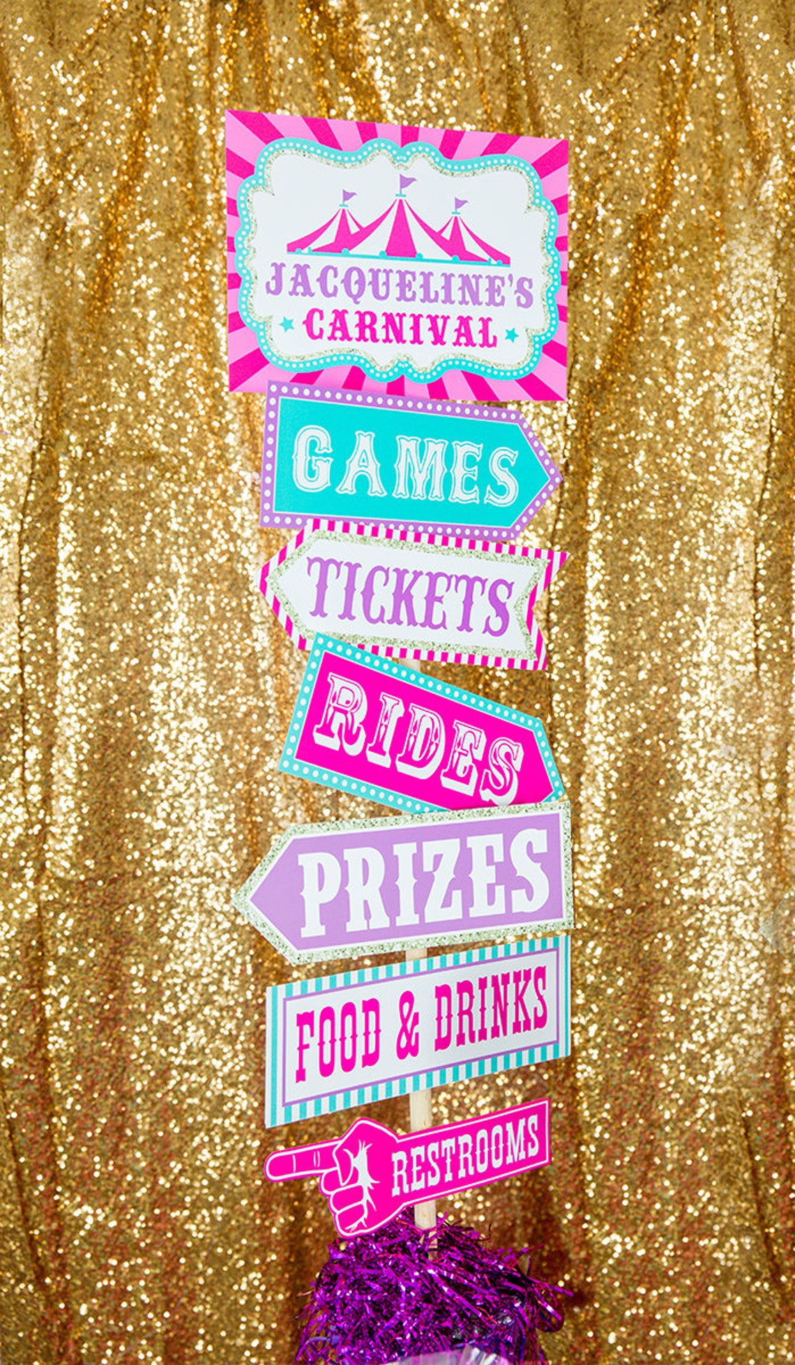 Carnival Party Signs Instant Download Carnival Birthday - Etsy