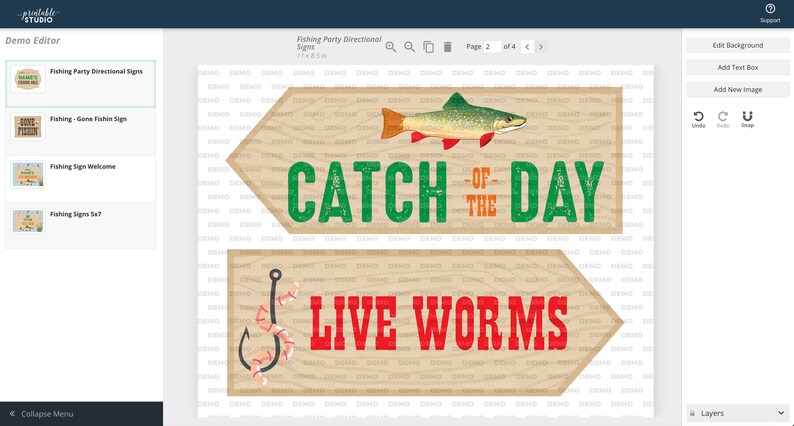 Editable Fishing Party Signs, Fishing Birthday Party Signs Printable ...