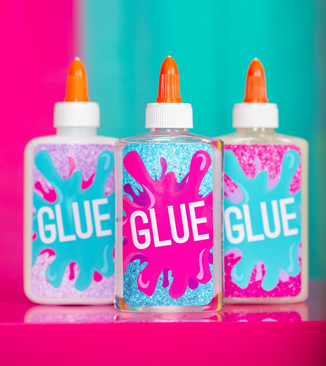 Slime Party Glue Labels - Printable Glue Bottle Labels of Slime Party ...