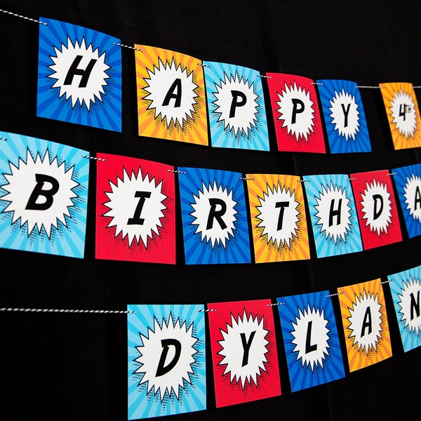 Comic Book Banner - Etsy