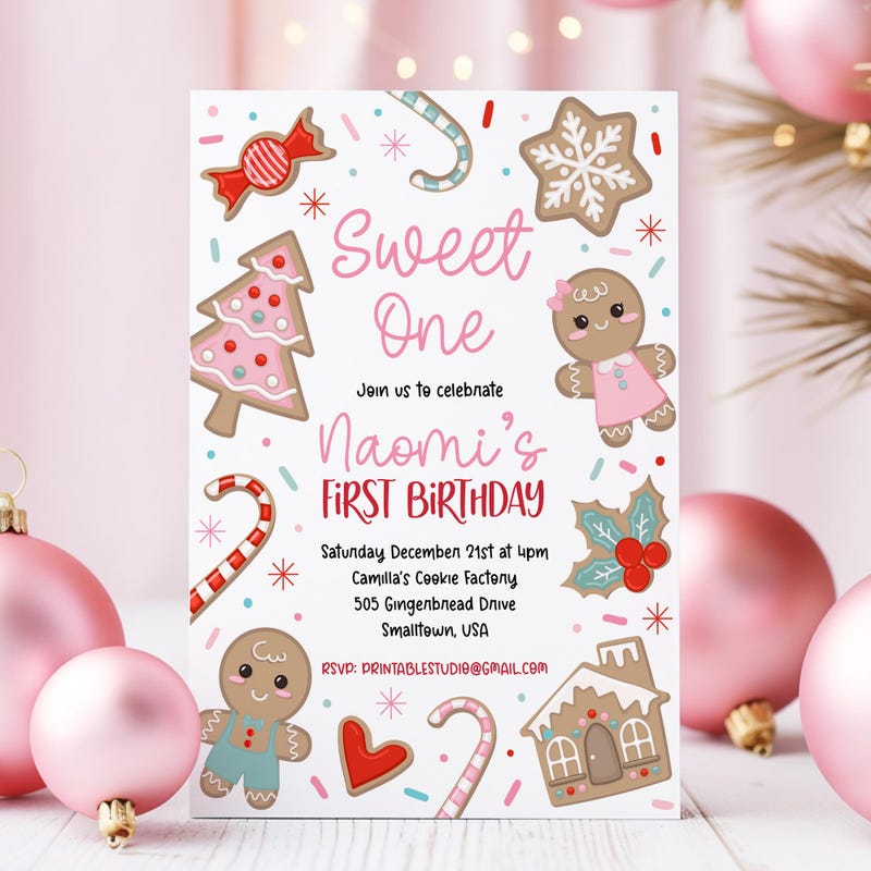 Gingerbread 1st Birthday - Etsy