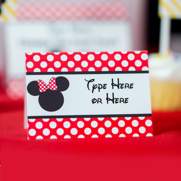 Minnie Mouse Labels - Etsy