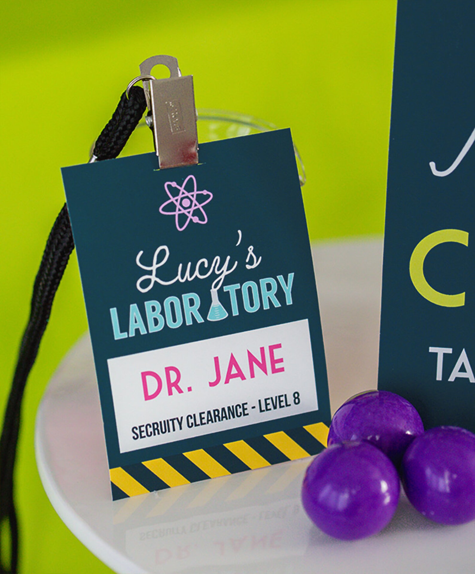 Science Party ID Badge Scientist Badge Science Lab Badge - Etsy