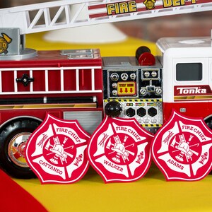 Fireman Badge - Instant Download Firefighter Badge - Editable Fire ...