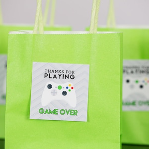 Game Over Thank You Tags With White Controller - Printable Video Game ...