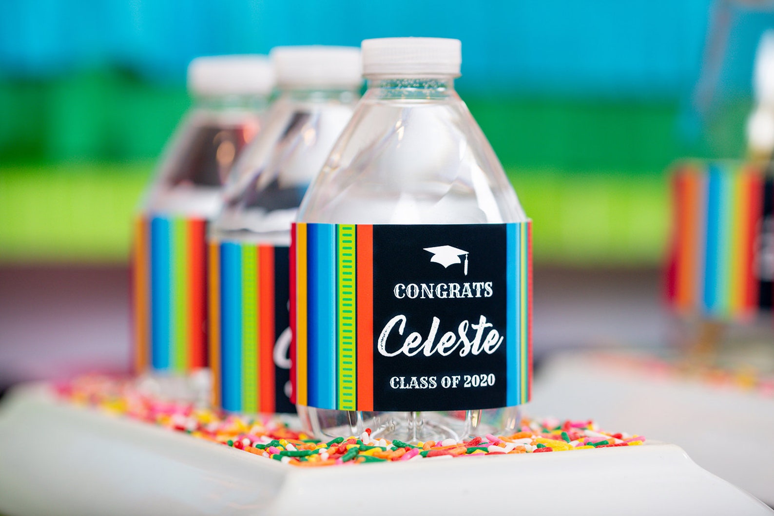 Graduation Fiesta Water Labels Printable Fiesta Party Drink - Etsy