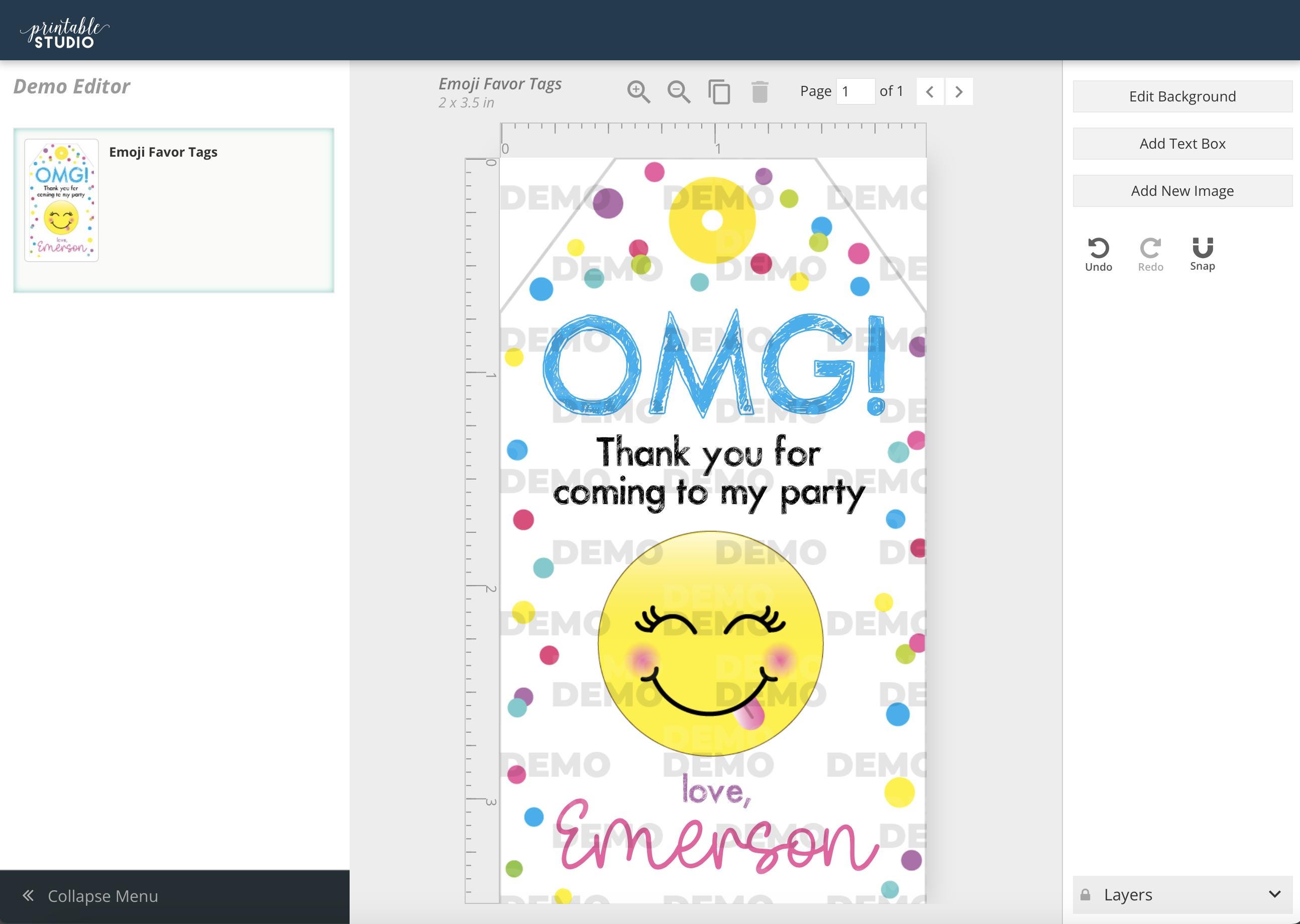 Emoji Favor Tags, Printable Emoji Party Favor Tags, Emoji Favors by ...