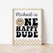 Editable ONE Happy Dude Party Sign Bundle, Instant Download Happy Dude ...