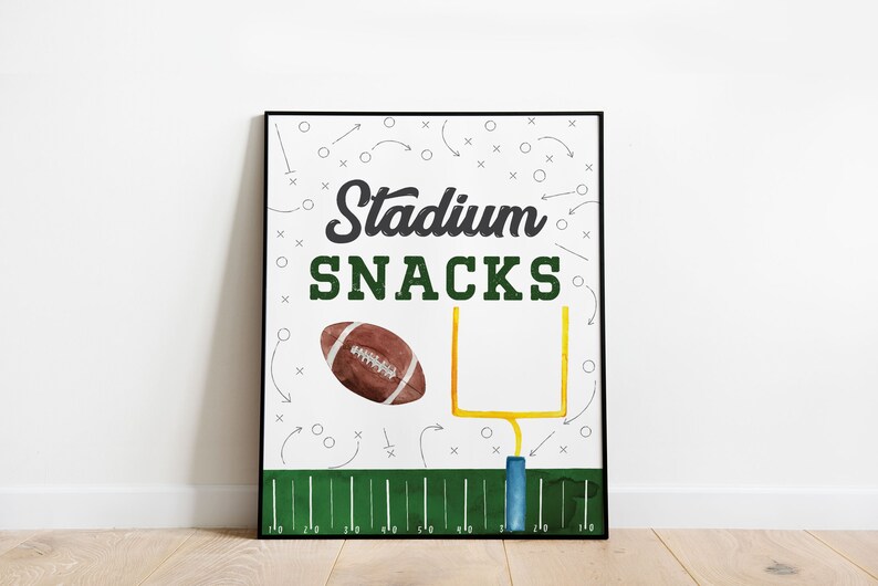 Football Party Sign Bundle, Football Birthday Signs, Set of Football ...