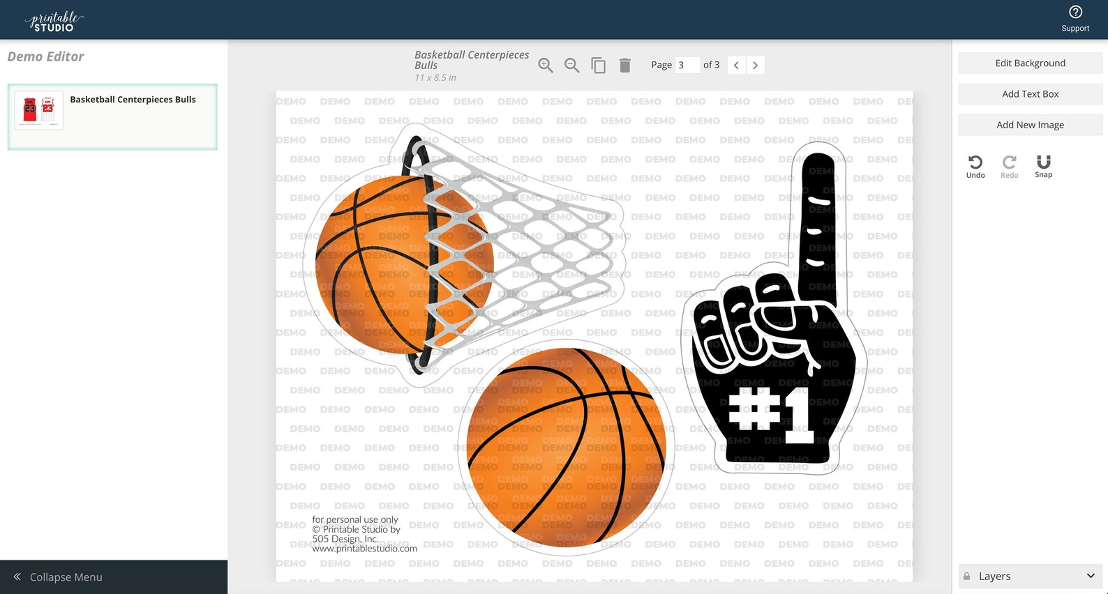Basketball Centerpieces in Red Black, Printable Basketball Party ...