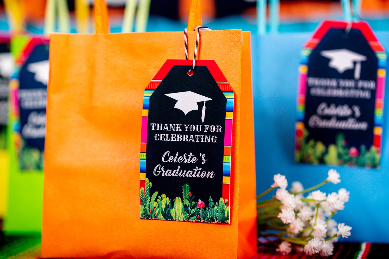 Graduation Fiesta Favor Tags Printable Fiesta Party Favor - Etsy