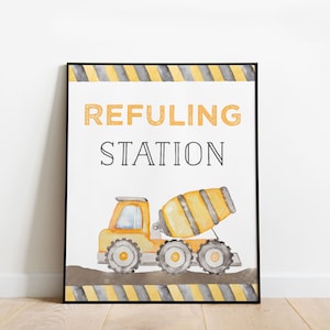 Construction Birthday Sign Bundle, Construction Trucks Birthday Food ...