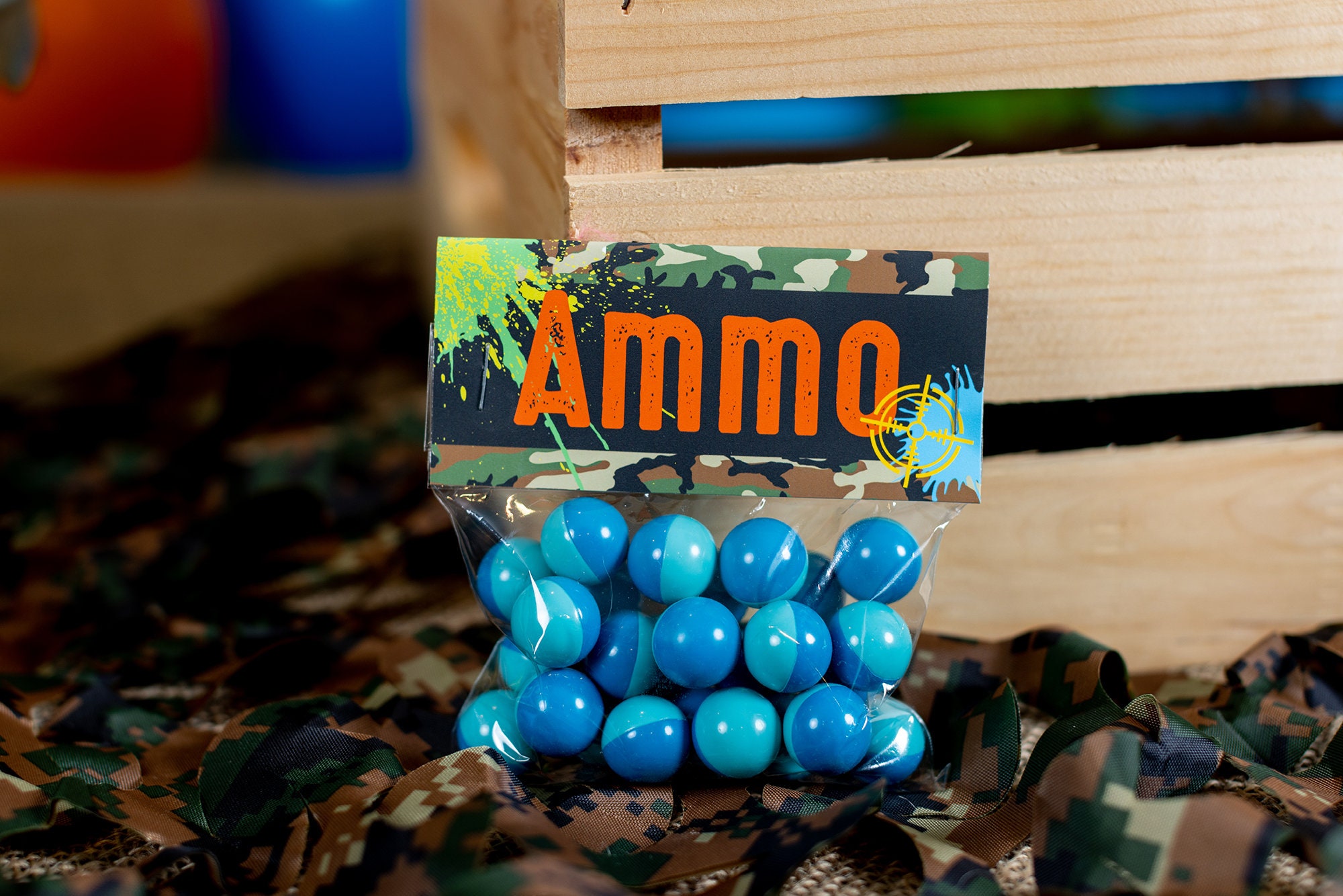 Ammo Treat Bag for Paintball Party - Printable Paintball Party Favor ...