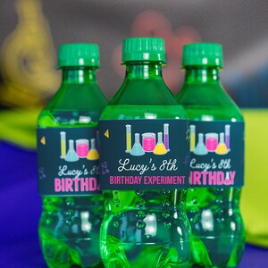 Science Party Drink Labels Science Party Water Label H2O Labels ...