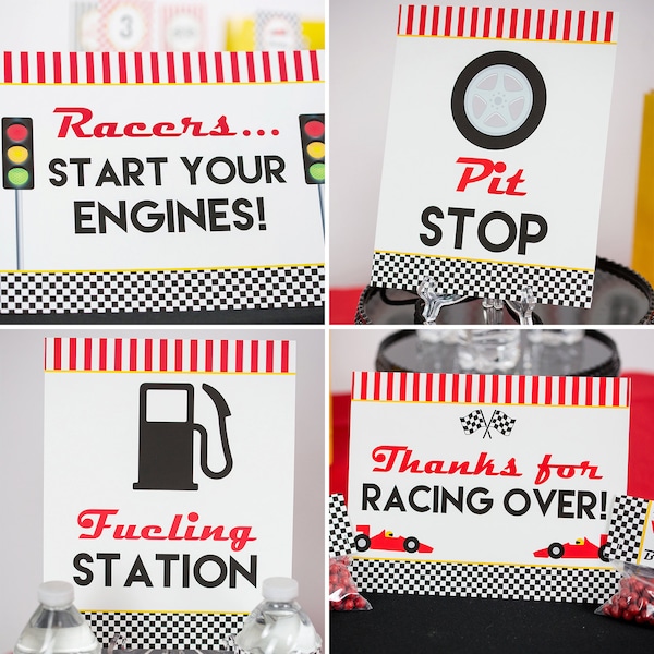 Racing Party Signs - Etsy