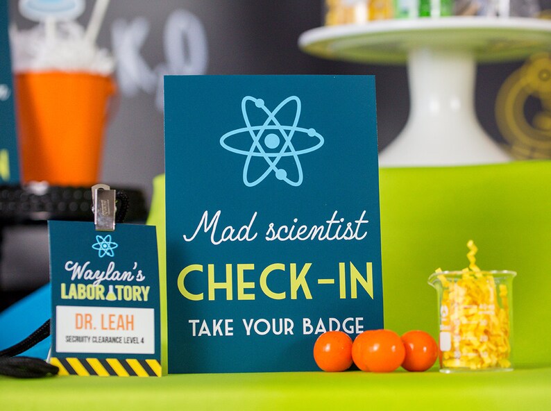 Scientist Badge Science Party ID Badge Laboratory ID Badge - Etsy