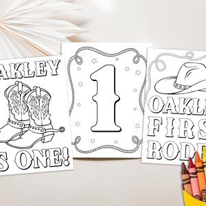 Cowboy Coloring & Activity Pages: Printable First Rodeo Birthday ...