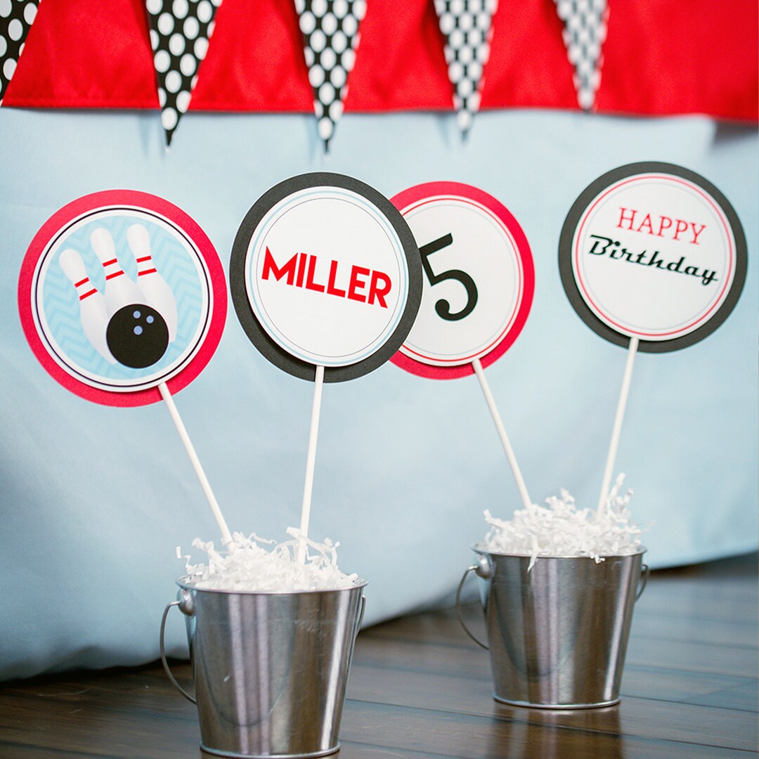 Bowling Centerpieces Printable Bowling Party Centerpieces Bowling Table ...