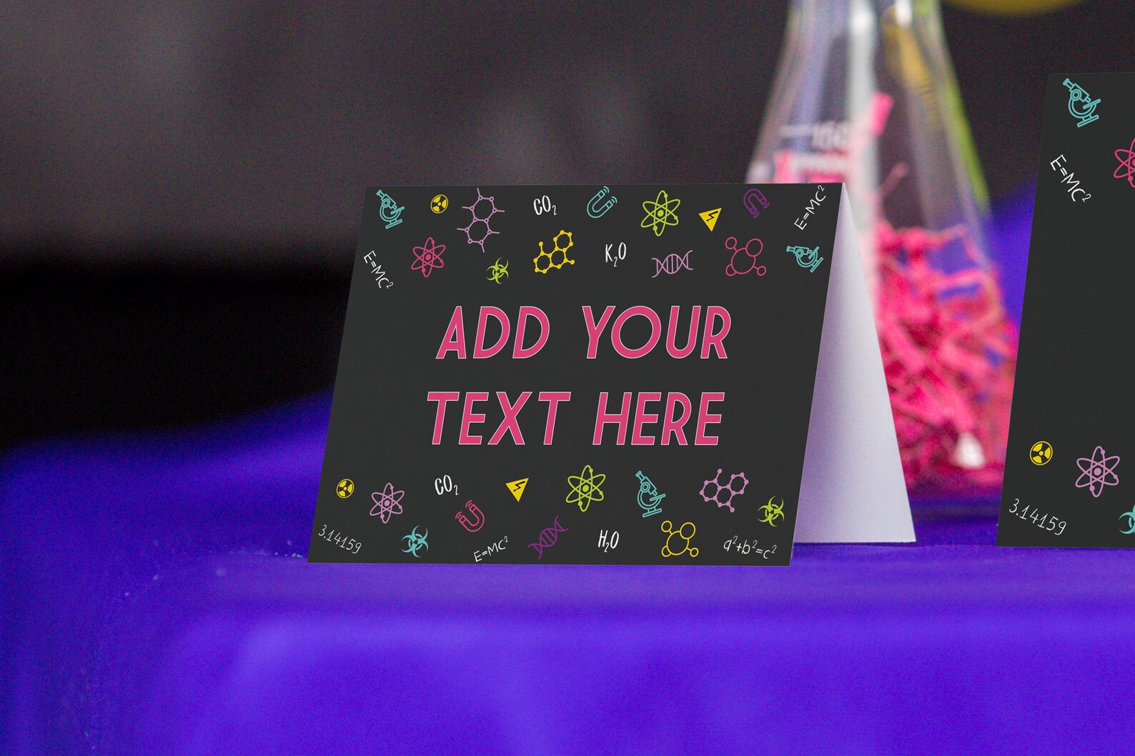 Science Party Food Labels in Pink - Science Buffet Table Signs ...