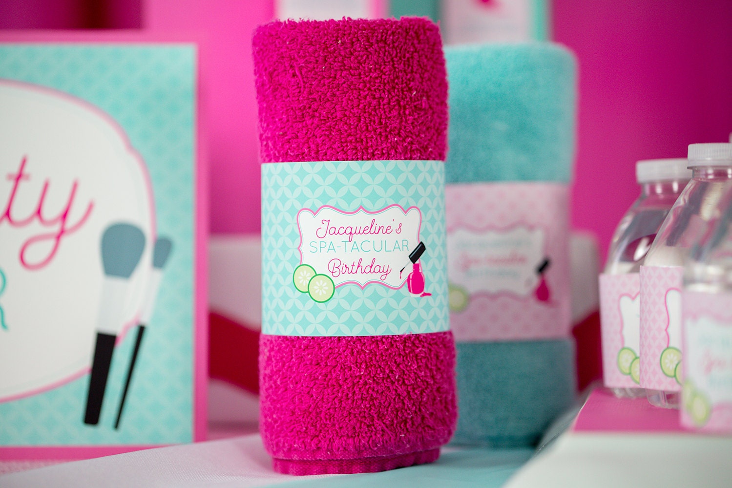 Spa Party Towel Wrapper Printable Towel Wrap for Spa Party - Etsy